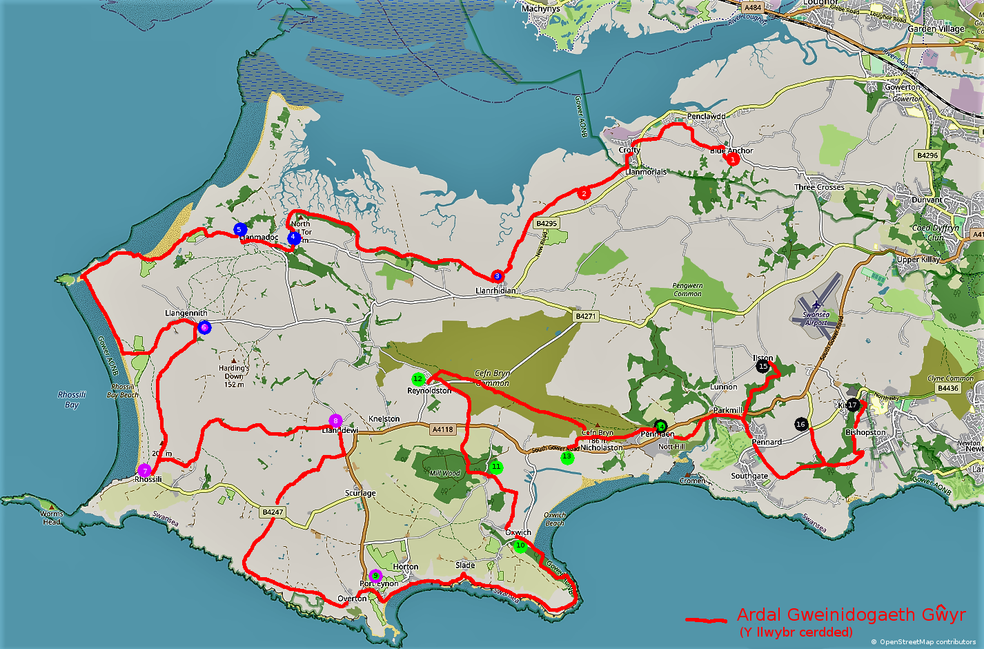 Llwybrau a Mapiau (Cerdded) – Gower Ministry Area